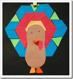 Symmetrical Pattern Block Turkeys - Cara Carroll